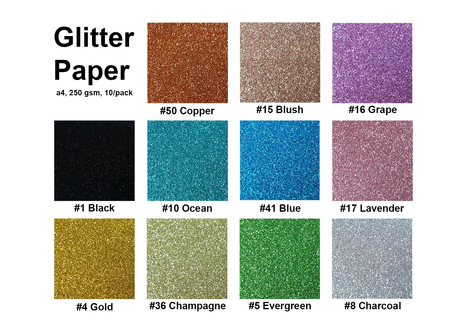 Glitter Cardstock Holographic Card Paper 250 gsm 10 pcs per pack ...